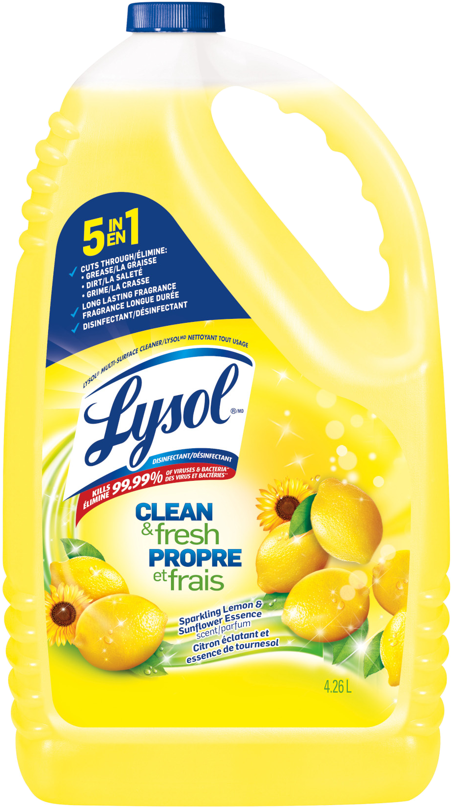 Lysol Clean & Fresh Sparkling Lemon & Sunflower Essence Scent Multi-Su ...